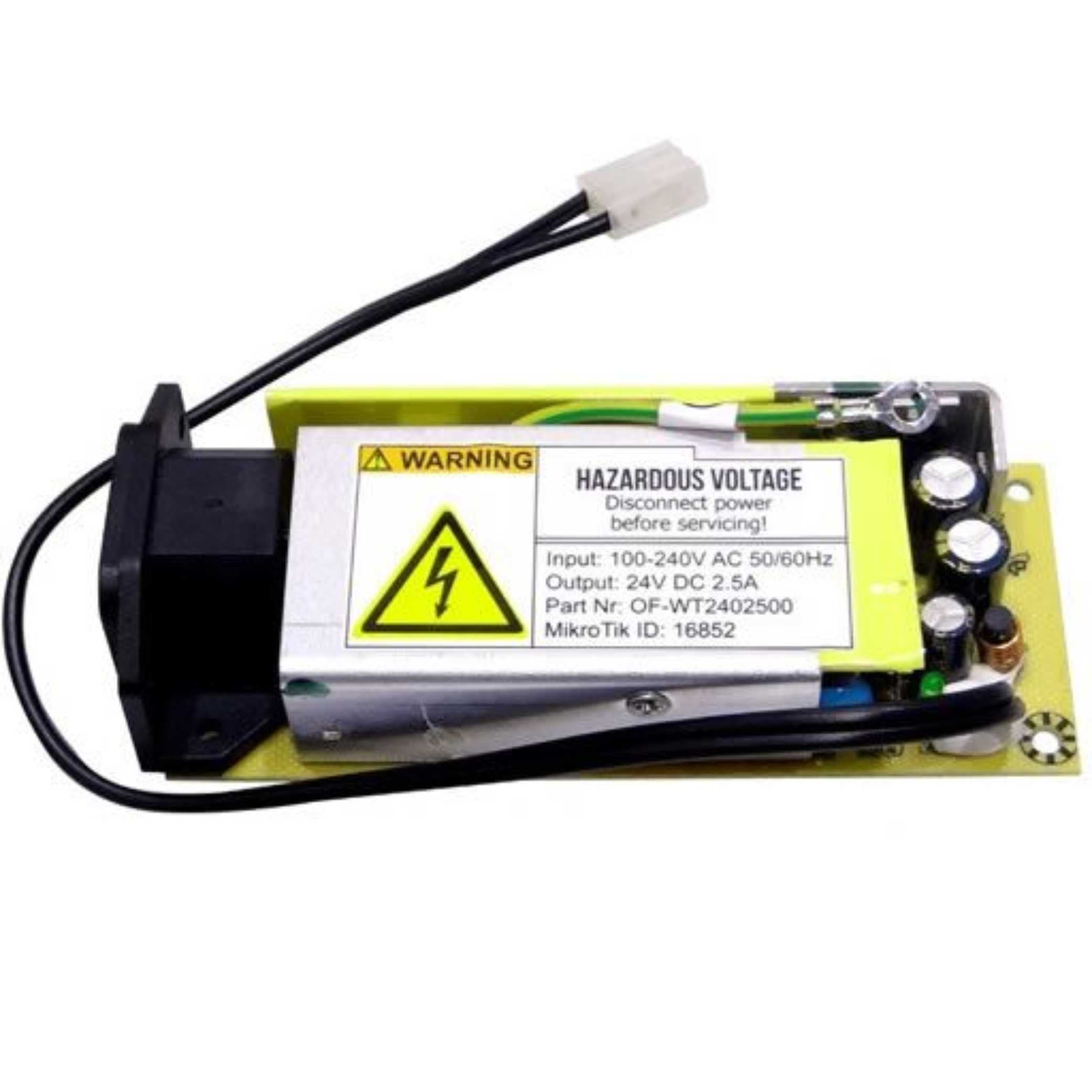 MikroTik 24V 2.5A Internal Power Supply for CCR1009-7G-1C-1S+ and CRS3 ...