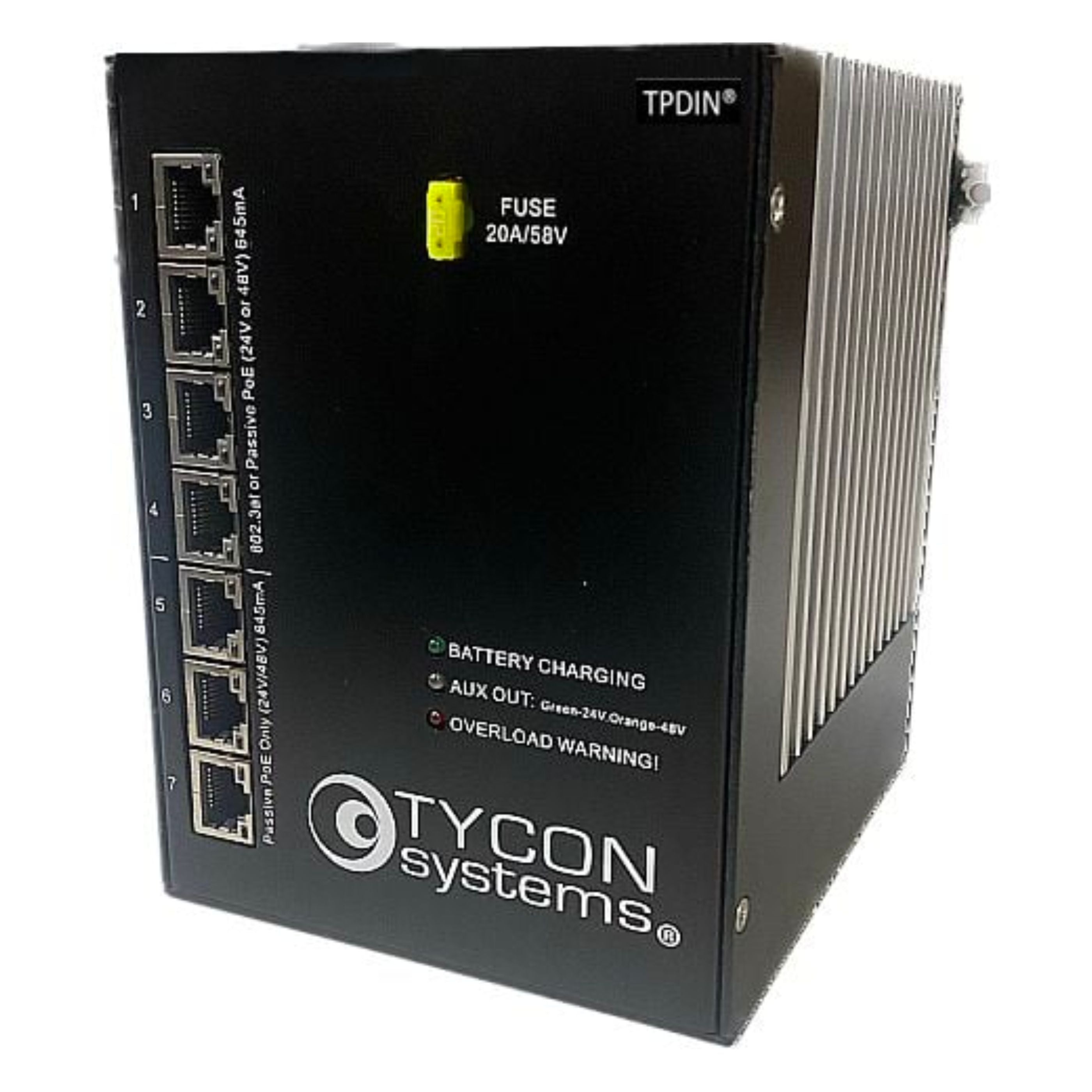 Tycon Solar MPPT Solar Controller w/ Monitor and 7-Port Gigabit PoE Sw ...