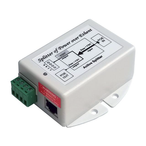 Tycon Systems 48VDC 802.3at PoE Input 48VDC 20W Gigabit PoE Splitter/V ...