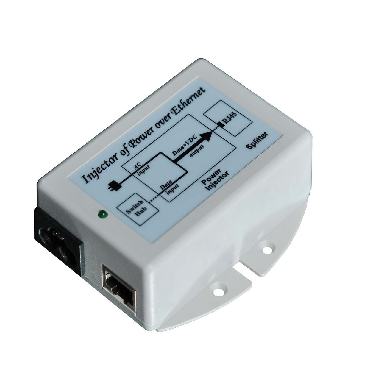 Tycon Systems 48V 17W 802.3af Gigabit PoE Power Inserter w/ Surge Prot ...