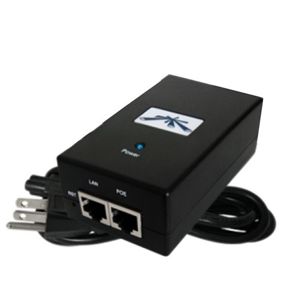 Ubiquiti 48V DC 0.5A 24W Gigabit Replacement PoE Adapter [POE-48-24W-G ...