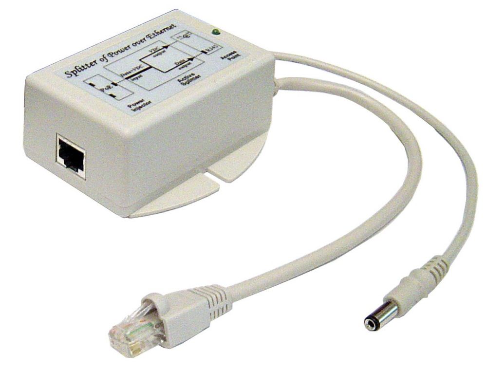 Tycon Systems 48VDC PoE input 12VDC @2.1A output 25W Gigabit PoE Split ...